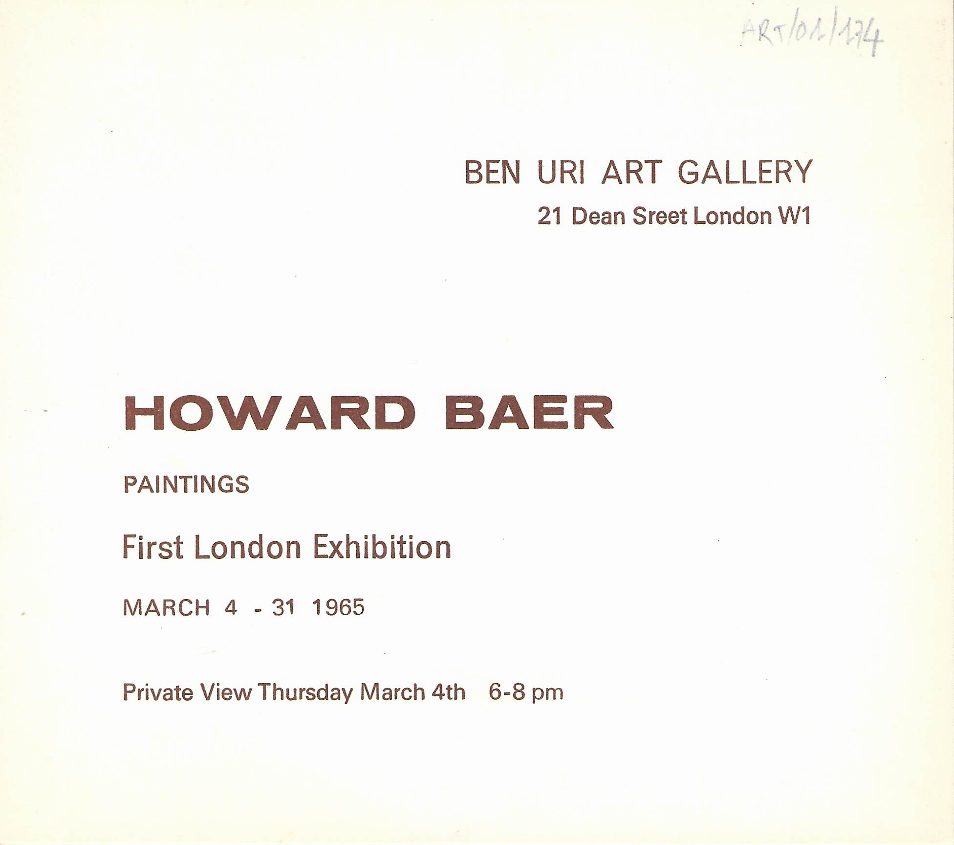 Ben Uri collection - past exhibitions